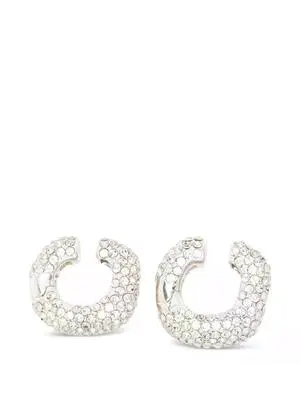 Cult Gaia Solene Crystal-embellished Ear Cuffs - Silver
