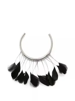 Patrizia Pepe Feather-trim Torque Necklace