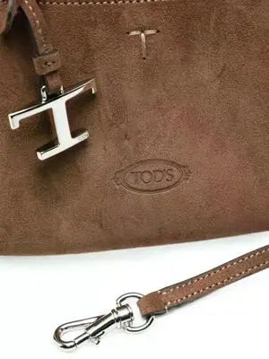 TOD'S Micro Logo-detail Suede Mini Bag