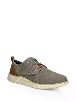 Sketchers Lace-up Loafers With Round Toe And Pull-tab Heel
