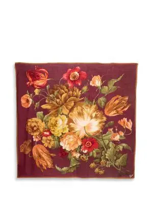 Kenzo Floral-print Scarf - Red
