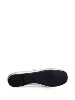 Moschino Metallic-effect Buckled Ballet Flats