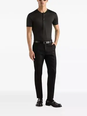 Dolce & Gabbana Silk Serafino T-shirt - Grey
