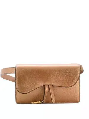 Dior Saddle Rectangular Leather Belt Bag - Brown