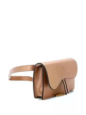 Dior Saddle Rectangular Leather Belt Bag - Brown