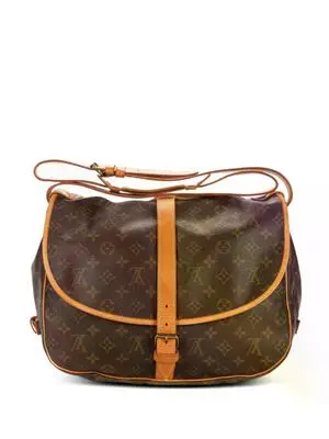 LOUIS VUITTON Saumur Gm Monogram Canvas Crossbody Bag - Brown
