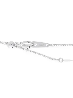 LB EXCLUSIVE Platinum Double Halo Sapphire And Diamond Necklace - Silver