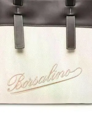 Borsalino Logo-embroidered Tote Bag