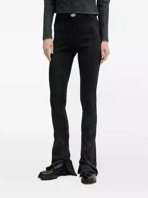 Alpha Industries World Slit-hem Flared Trousers - Black