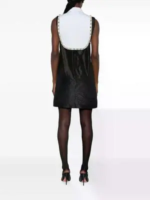 Prada Crystal-embellished Bib Detail Mini Dress