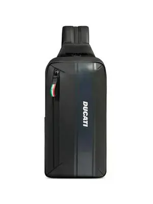 PIQUADRO Ducati Logo Print Backpack - Black