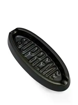 Supreme Logo-embossed Oval Tray - Black