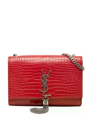 Saint Laurent Small Monogram Kate Tassel Crossbody Bag - Red