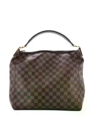 LOUIS VUITTON Portobello Handbag Damier Pm Hobo Bag - Brown