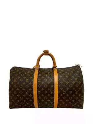 LOUIS VUITTON Monogram Keepall 50 Travel Bag - Brown