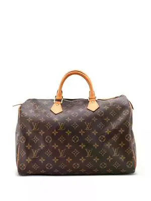 LOUIS VUITTON Speedy Satchel Handbag Monogram Canvas 35 - Brown
