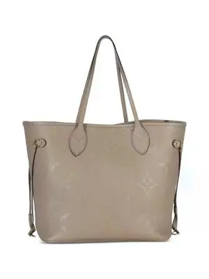 LOUIS VUITTON Giant Monogram Empreinte Neverfull Tote Bag - Grey
