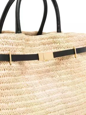 DEMELLIER Hudson Woven Tote Bag - Neutrals