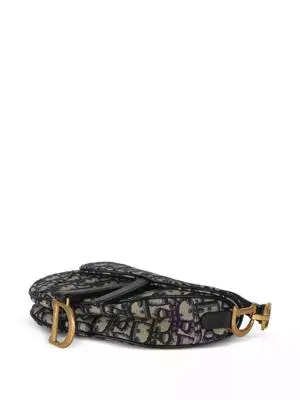Dior 2021 Mini Oblique Saddle Handbag - Blue
