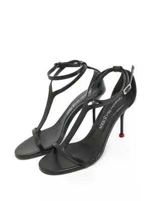 Alexander McQueen Leather Harness T-strap Stiletto Sandals