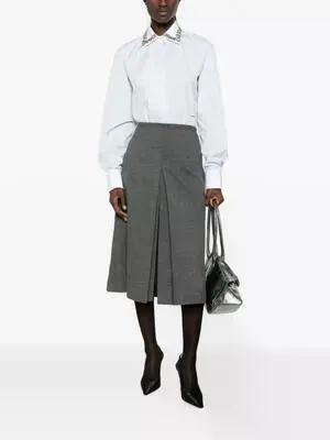 Prada Crystal-embellished Poplin Shirt