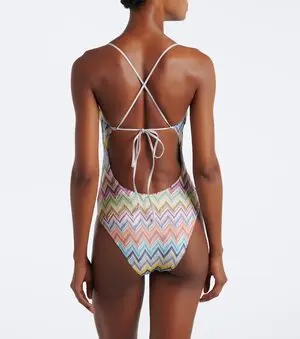 Missoni Zigzag Lame One-piece Swimsuit - Multicoloured