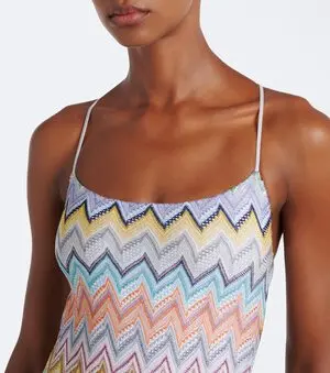 Missoni Zigzag Lame One-piece Swimsuit - Multicoloured