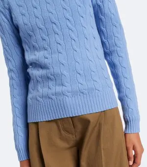 Polo Ralph Lauren Cable-knit Wool And Cashmere Sweater - Blue