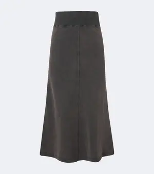 MARANT ETOILE Solkia Cotton Jersey Midi Skirt - Grey