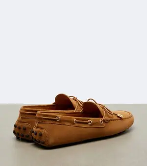 TOD'S Gommino Suede Boat Shoes - Brown