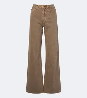 SLVRLAKE Grace Wide-leg Jeans - Brown