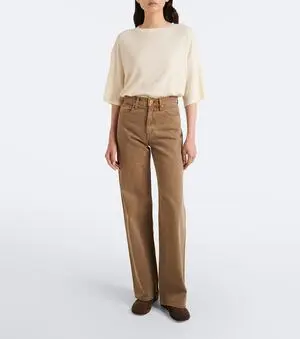SLVRLAKE Grace Wide-leg Jeans - Brown