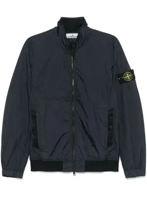 Stone Island Logo Nylon Blouson Jacket - Blue