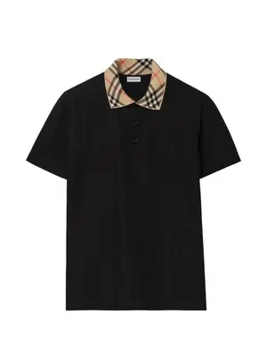 Burberry Pique Polo Shirt - Black