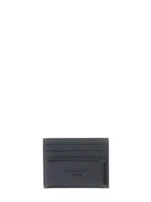 Givenchy Leather Credit Card Case - Black