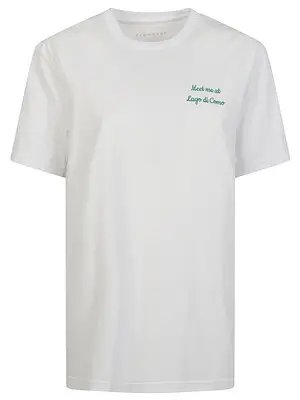 TESSABIT PRIVATE LABEL Meet Me At Lago Di Como T-shirt - White