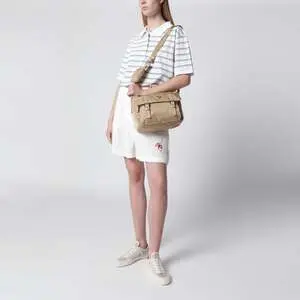 Prada Medium Crossbody Bag In Camel Re-nylon