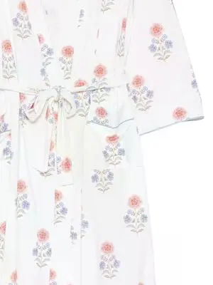 PIP STUDIO Floral-print Belted Dressing Gown