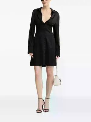 SILVIAN HEACH Button-down Shirt Mini Dress - Black