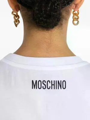 Moschino Be Simple!" Slogan Print Cotton T-shirt