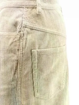 MARANT ETOILE Corduroy Front-slit Midi Skirt - Neutrals