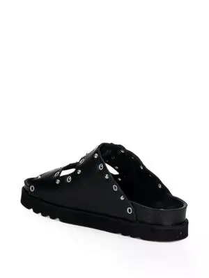 DR. SCHOLL'S SHOES Beatriz Ring Eyelet-embellished Studded Slides
