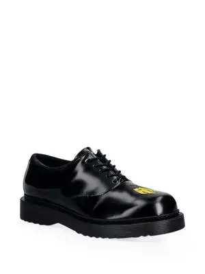 Filling Pieces Flower Embroidered Lace-up Derby Shoes