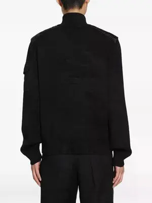 Moncler Padded Panelled High-neck Cardigan - Black