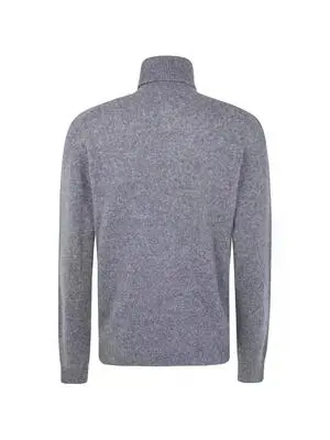 NUUR Roll-neck Wool Sweater - Grey