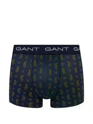 Gant Paisley-print Logo-waistband Boxers - Blue