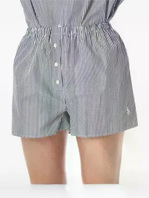 SPORTY & RICH Vertical-stripe Elasticated-waist Shorts