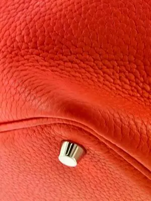 Hermès Picotin Lock Bag Clemence Pm Bucket Bag - Red