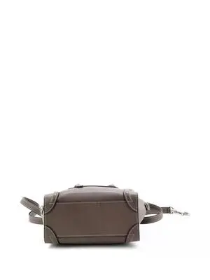 Celine Luggage Bag Grainy Leather Nano Crossbody Bag - Grey