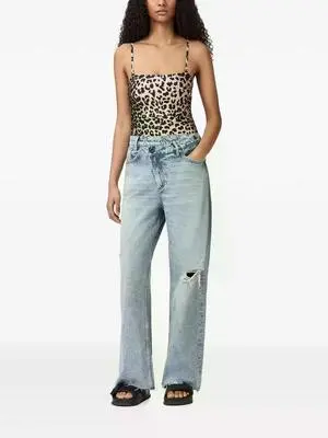 ALLSAINTS Court Leopard-print Ruched Swimsuit